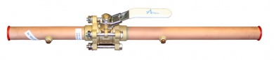 DUAL PORT MEDICAL GAS VALVE, EXTENSIONS, LOCKING HANDLE